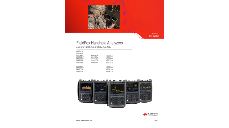 FieldFox Handheld Spectrum Analyzers | Keysight