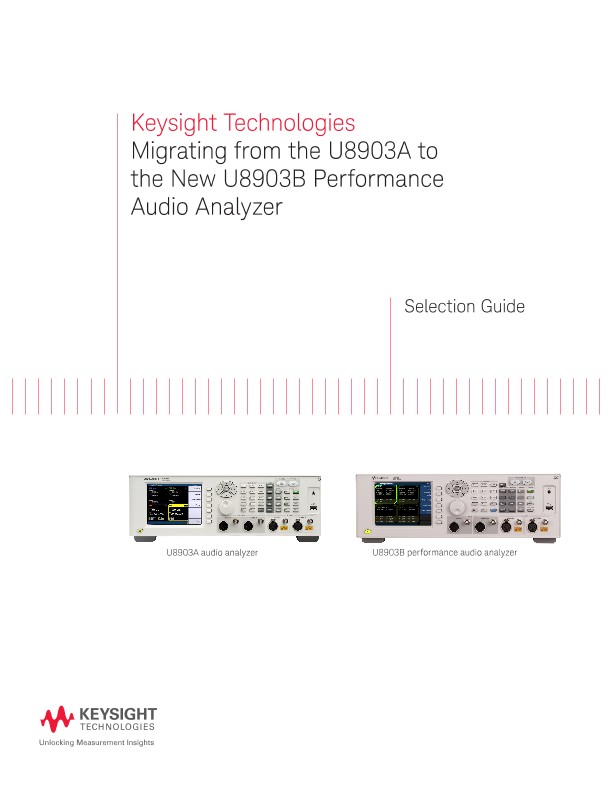 Migrating from the U8903A to the new enhanced U8903B Performance Audio ...