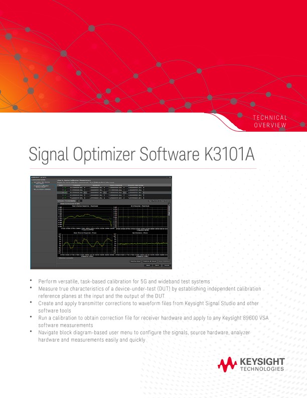 Signal Optimizer Software K3101A PDF Asset Page | Keysight