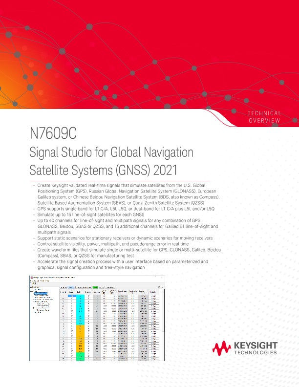 N7609C Signal Studio for Global Navigation Satellite Systems (GNSS) PDF ...