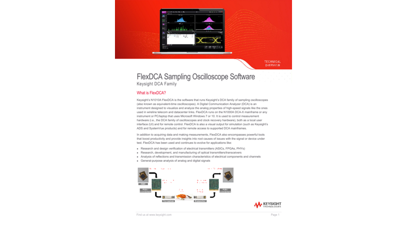 N1010A FlexDCA Sampling Oscilloscope Software | Keysight