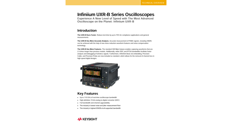 Infiniium UXR-B Series Oscilloscopes | High-Precision Measurements ...