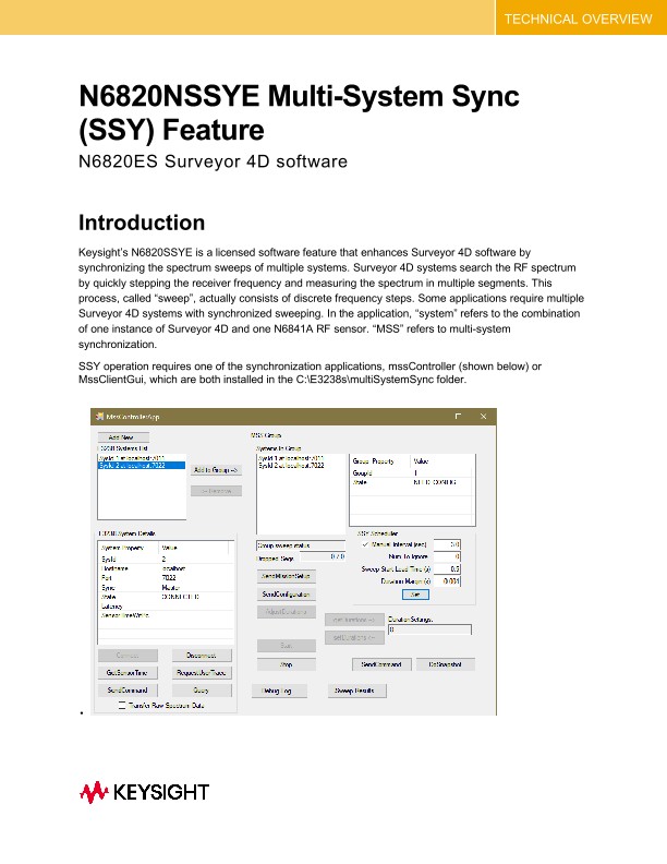 N6820NSSYE Multi-System Sync (SSY) Feature PDF Asset Page | Keysight