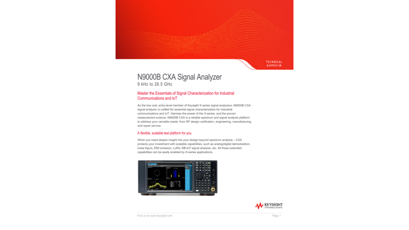 N9000B CXA Signal Analyzer, 9 kHz to 26.5 GHz | Keysight