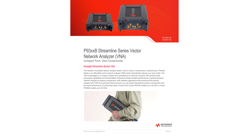 P93xxB Streamline Series Vector Network Analyzers | Keysight
