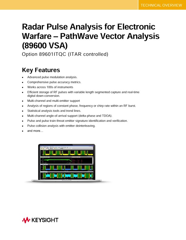 Radar Pulse Analysis for Electronic Warfare – PathWave Vector Analysis ...