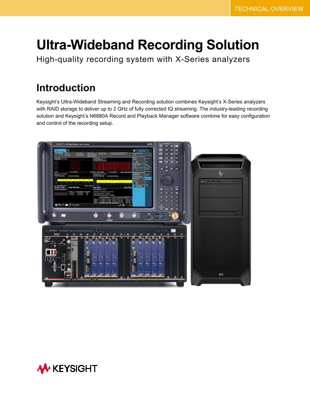 Ultra-Wideband Recording Solution PDF Asset Page | Keysight