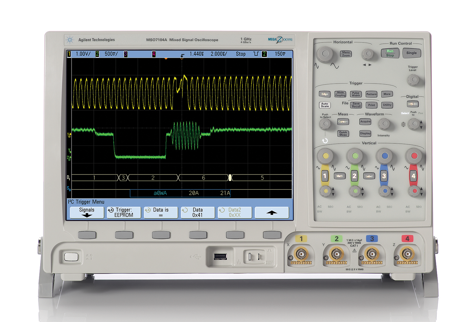 DSO7034A Oscilloscope: 350 MHz, 4 analog channels [Obsolete] | Keysight