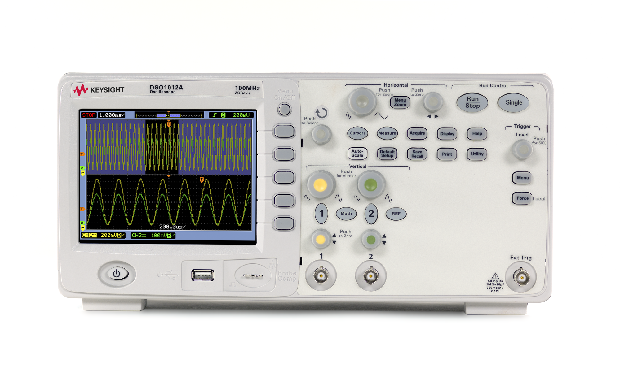 DSO1012A Oscilloscope, 100 MHz, 2 Analog Channels [Obsolete] | Keysight