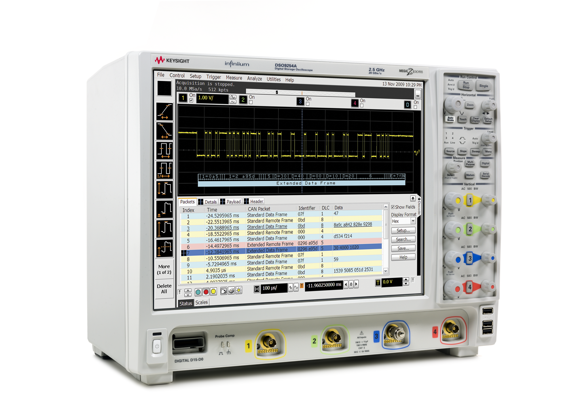 DSO9254A Oscilloscope: 2.5 GHz, 4 Analog Channels [Discontinued] | Keysight