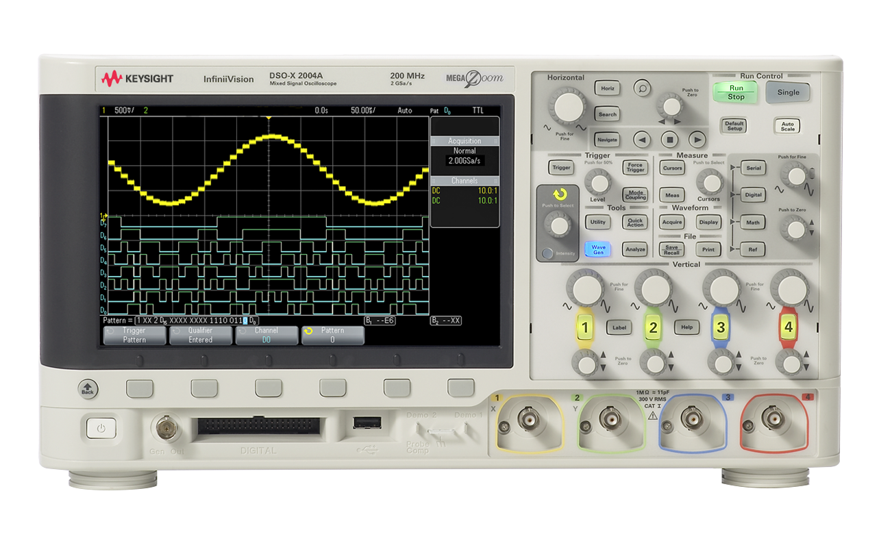 DSOX2004A Oscilloscope: 70 MHz, 4 Analog Channels | Keysight