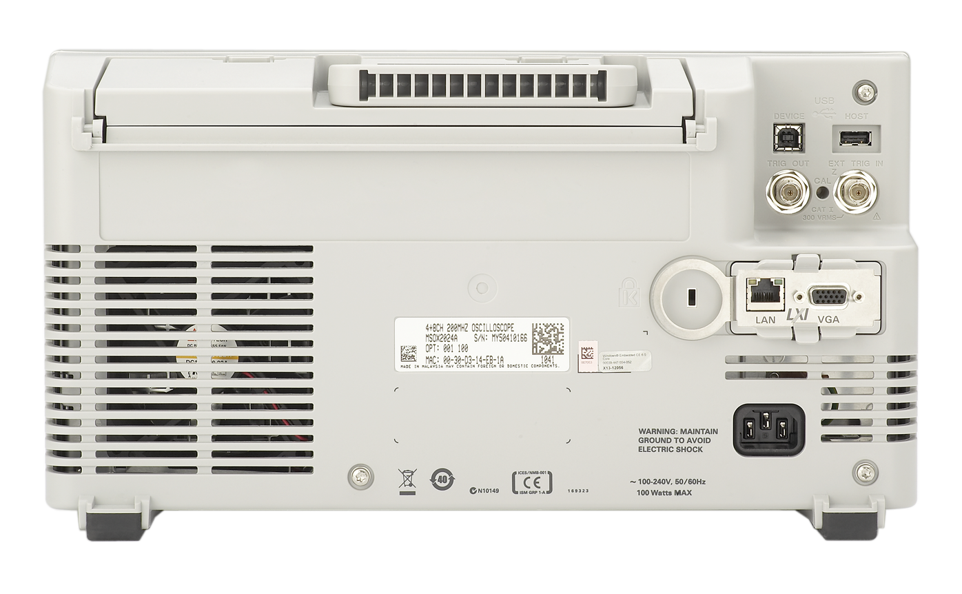 MSOX2014A Mixed Signal Oscilloscope: 100 MHz, 4 Analog Plus 8 Digital ...