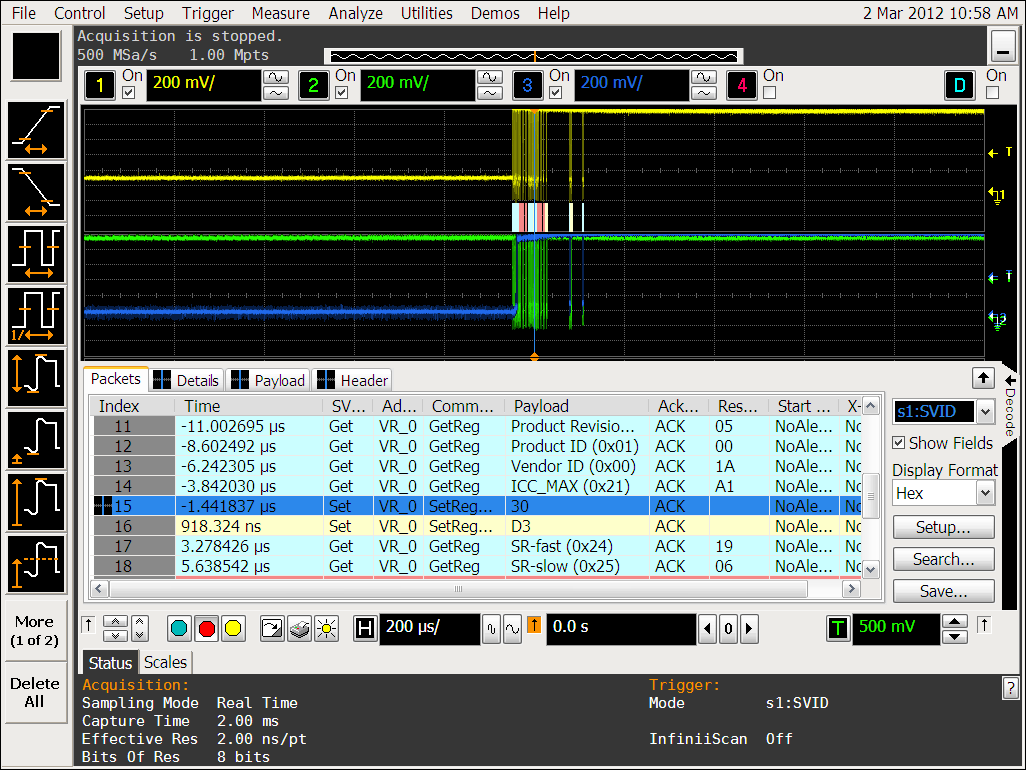 Technical Support: N8812B SVID Protocol Triggering and Decode for ...