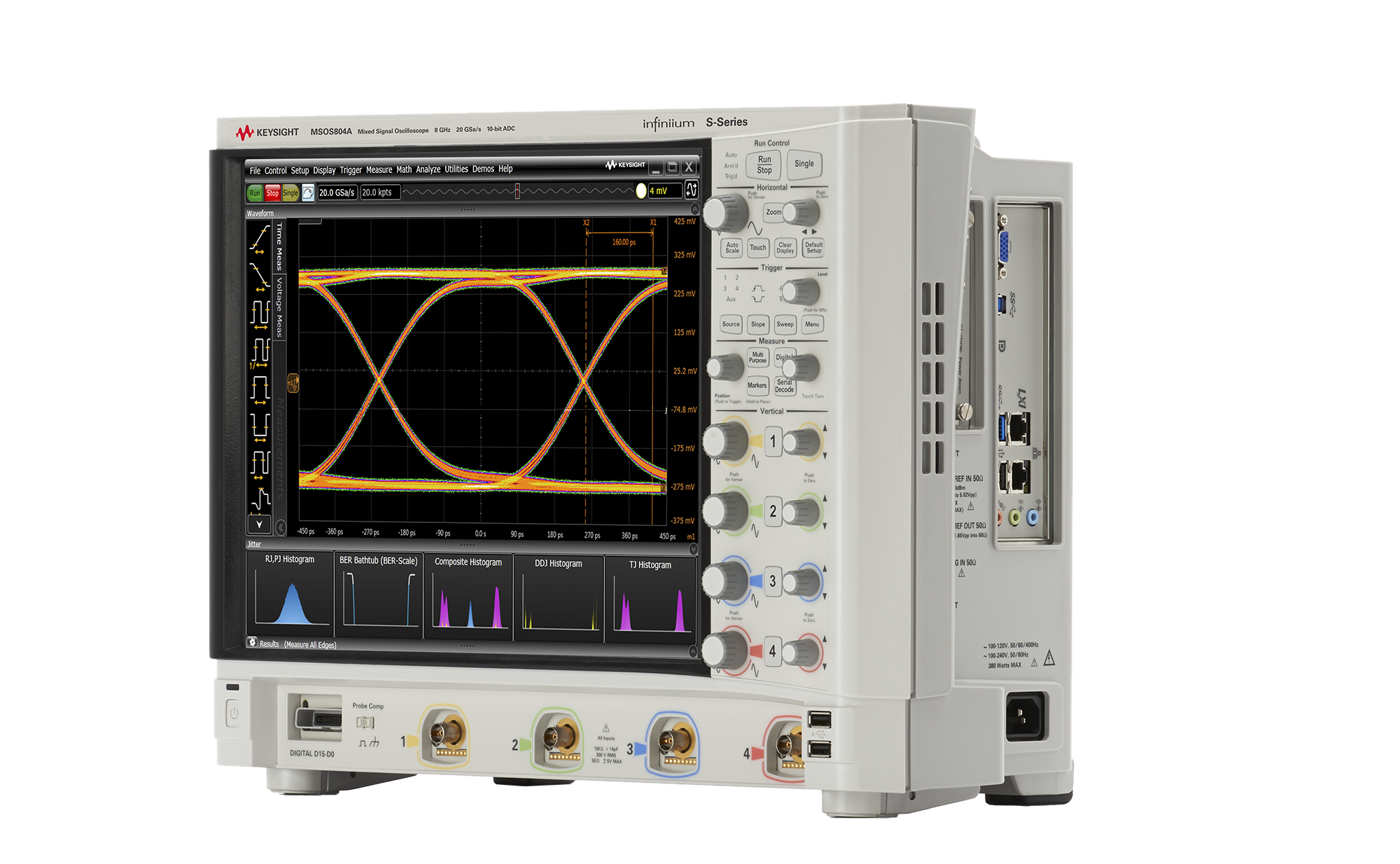 MSOS804A High-Definition Oscilloscope: 8 GHz, 4 Analog Plus 16 Digital ...