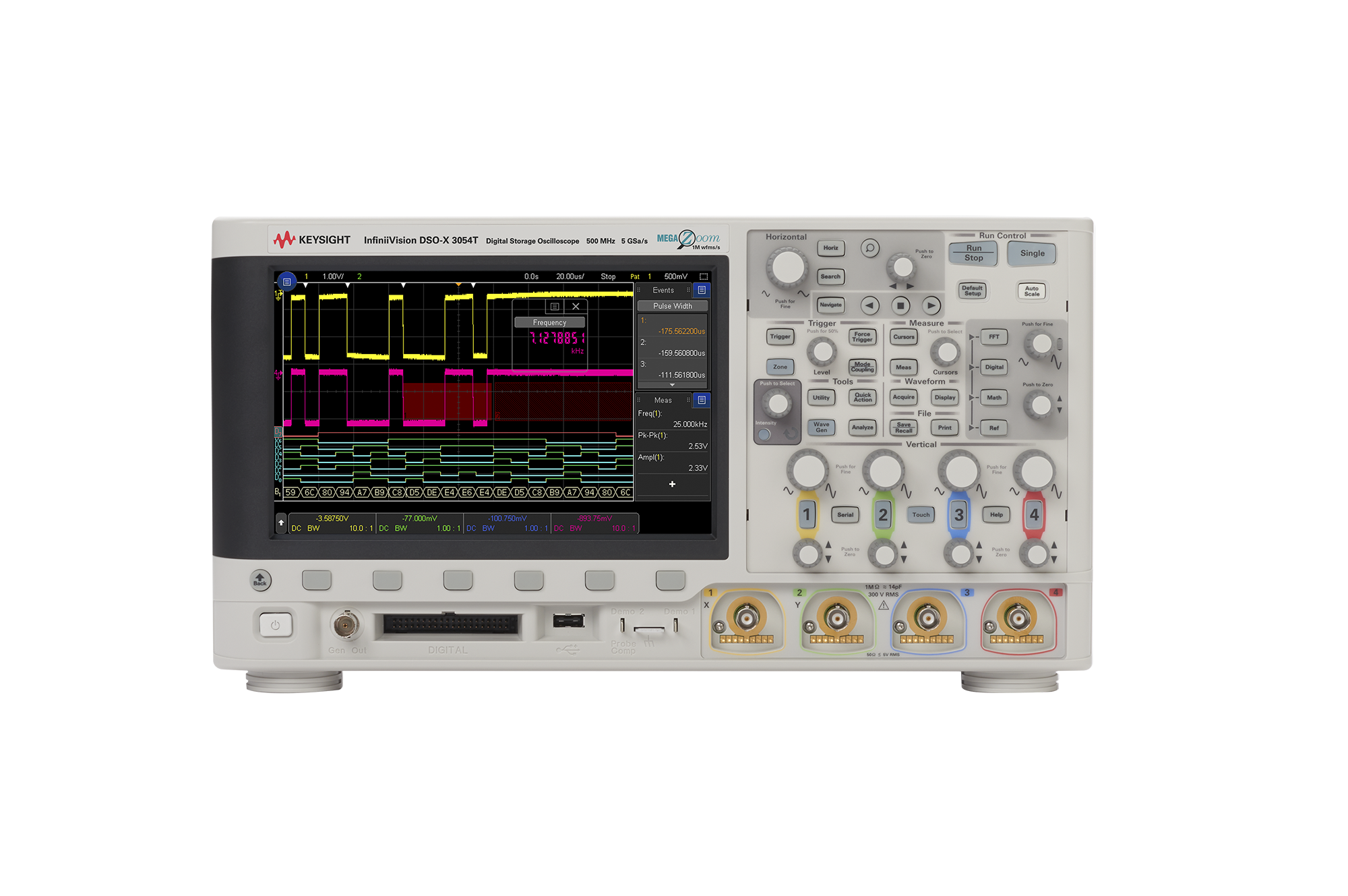 Technical Support: DSOX3054T Oscilloscope: 500 MHz, 4 Analog Channels ...