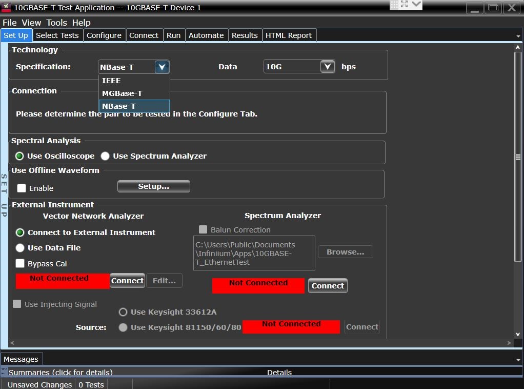 D9010EBZC 10GBASE-T, NBASE-T and MGBASE-T compliance test application ...