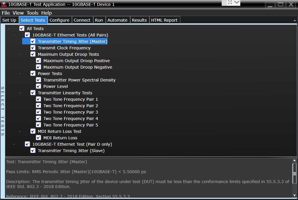 D9010EBZC 10GBASE-T, NBASE-T and MGBASE-T compliance test application ...