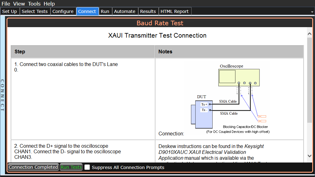D9010XAUC XAUI Compliance Test Application Software with 10GBASE-CX4 ...