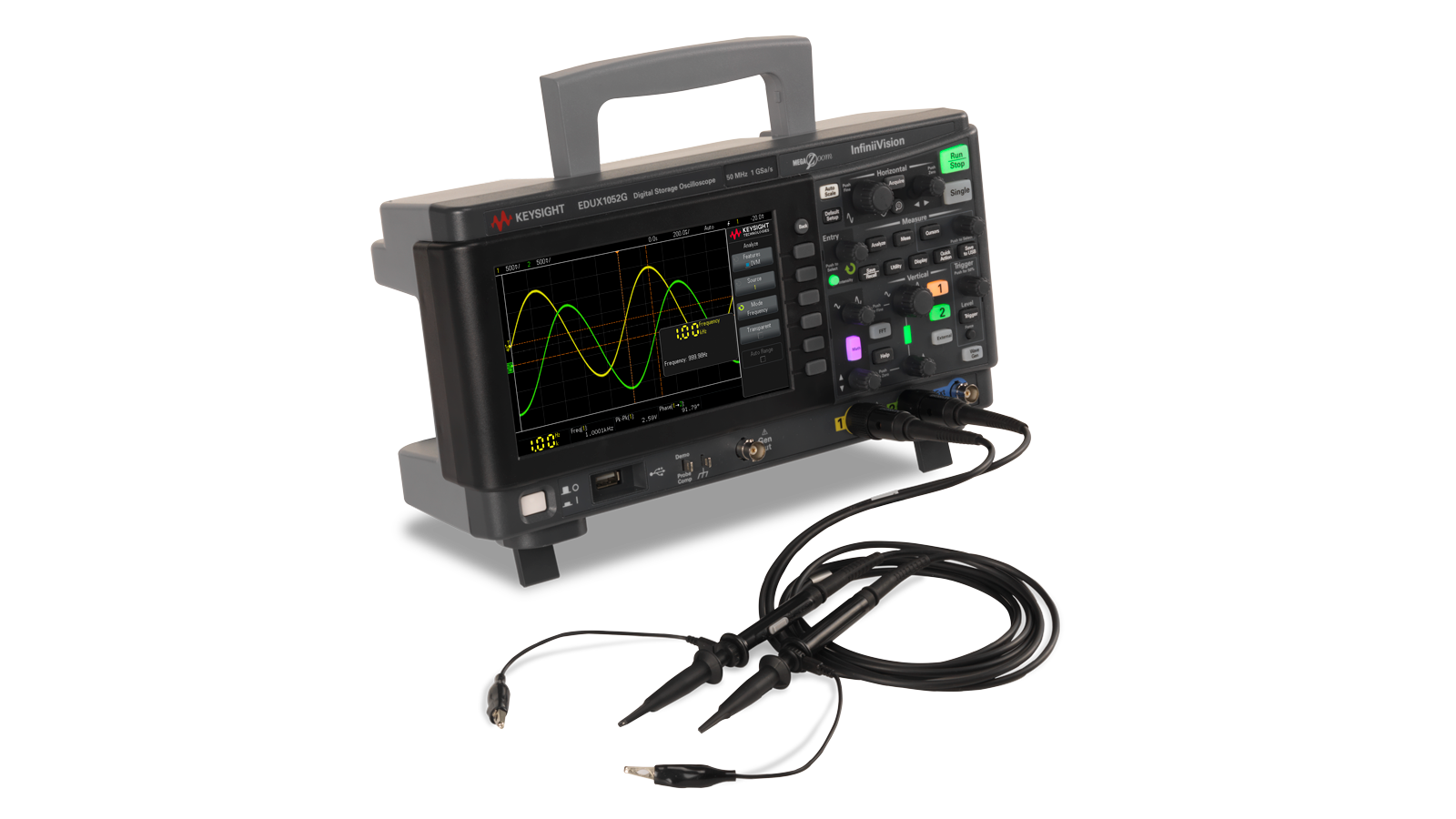 EDUX1052G Oscilloscope: 50 MHz, 2 Analog Channels, with a Built-in ...