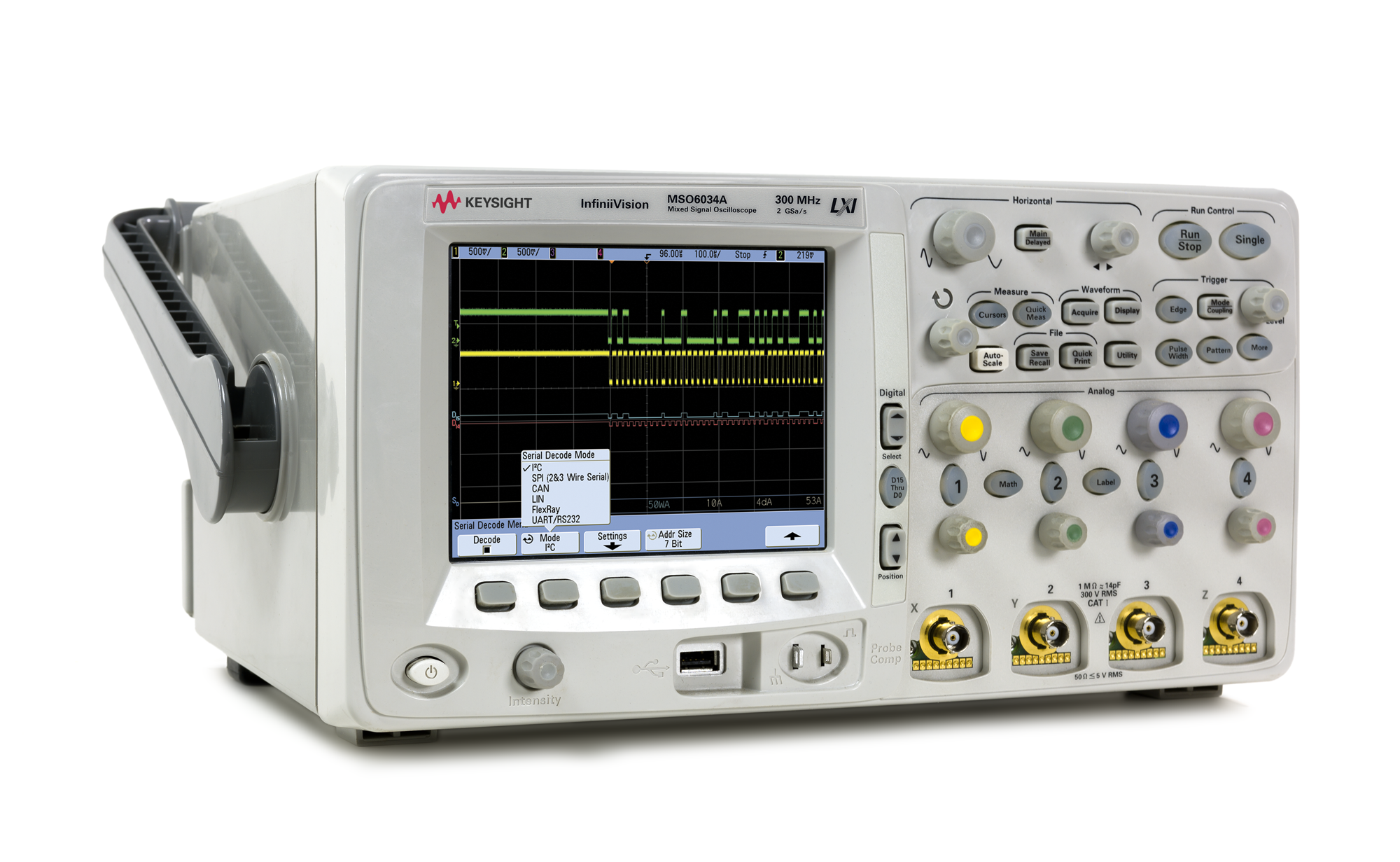 MSO6034A Mixed Signal Oscilloscope: 300 MHz, 4 Analog Plus 16 Digital ...