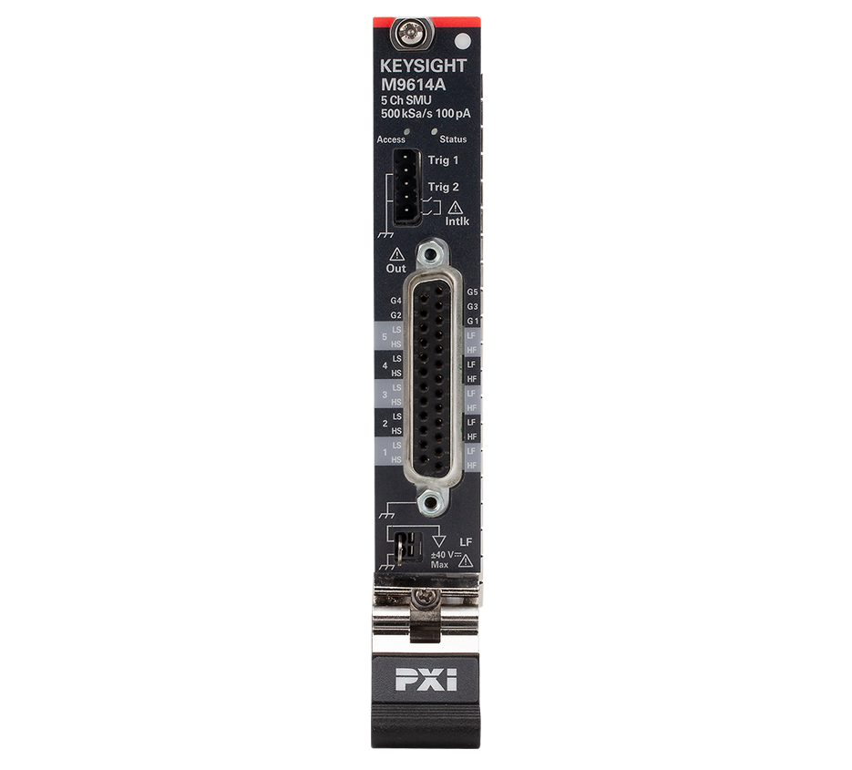 PXIe 5-channel Source/Measure Unit, 500 kSa/s, 100 pA, 30 V, 500 mA ...