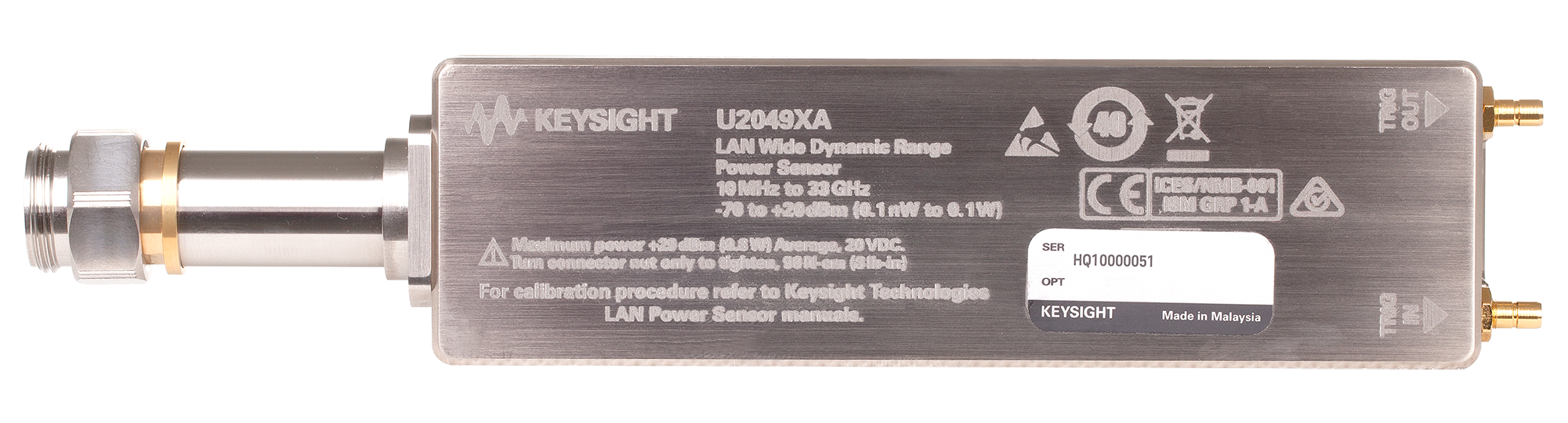 U2049XA 10 MHz To 33 GHz LAN Peak And Average Power Sensor | Keysight
