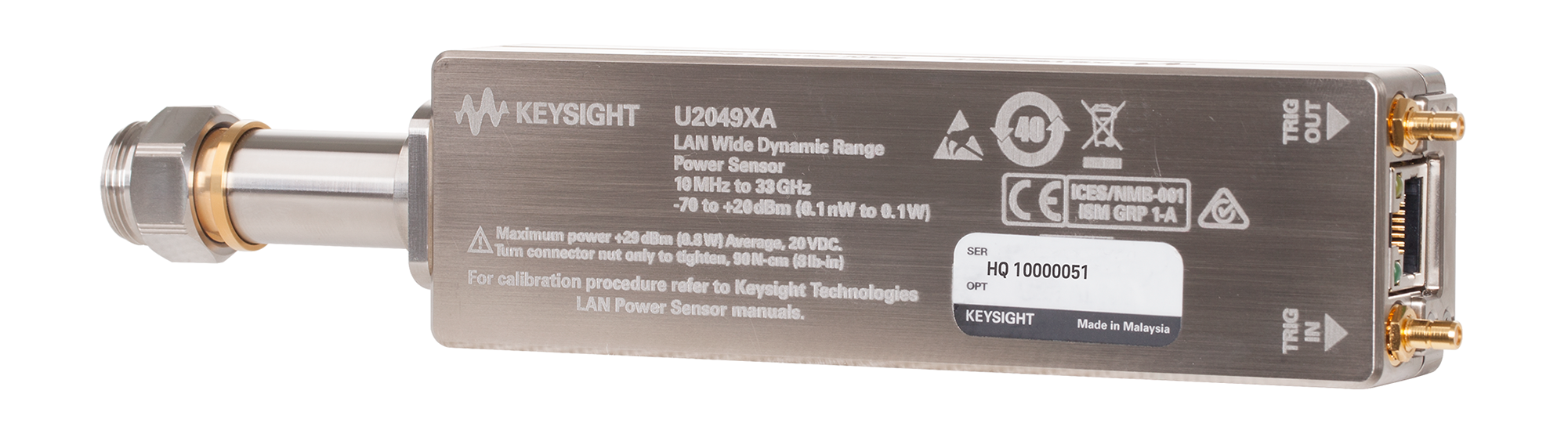 U2049XA 10 MHz To 33 GHz LAN Peak And Average Power Sensor | Keysight