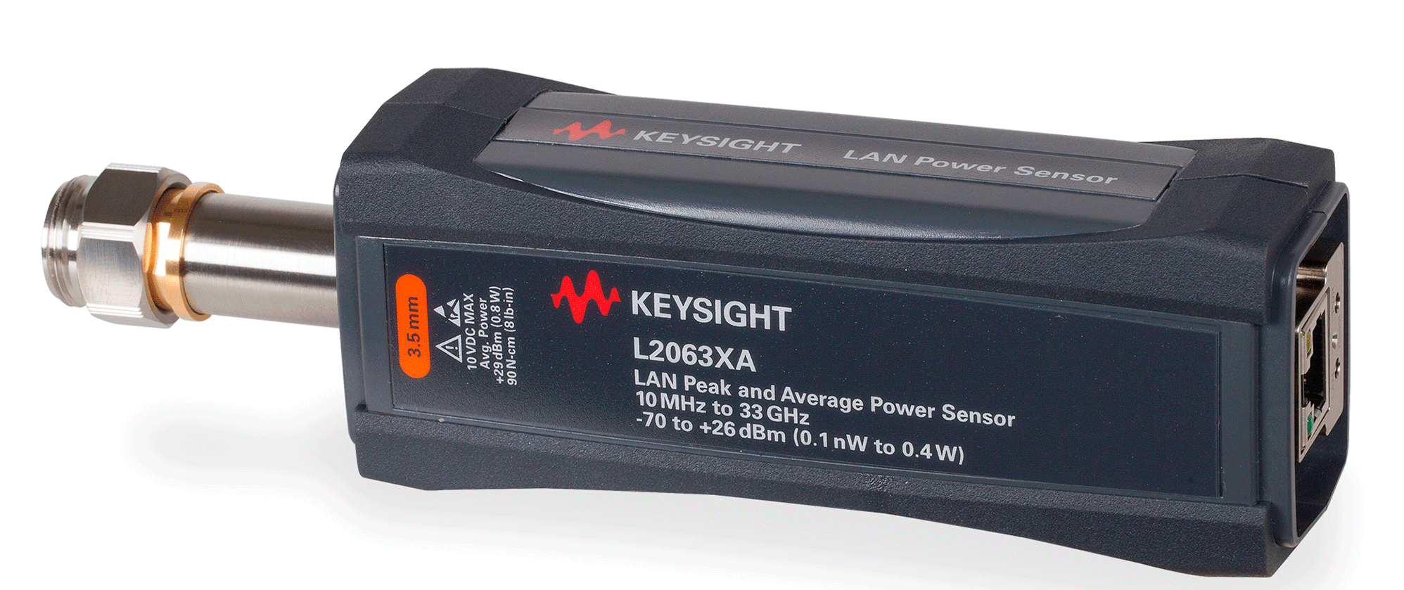 L2063XA 10 MHz to 33 GHz LAN Wide Dynamic Range Average and Peak Power Sensor | Keysight