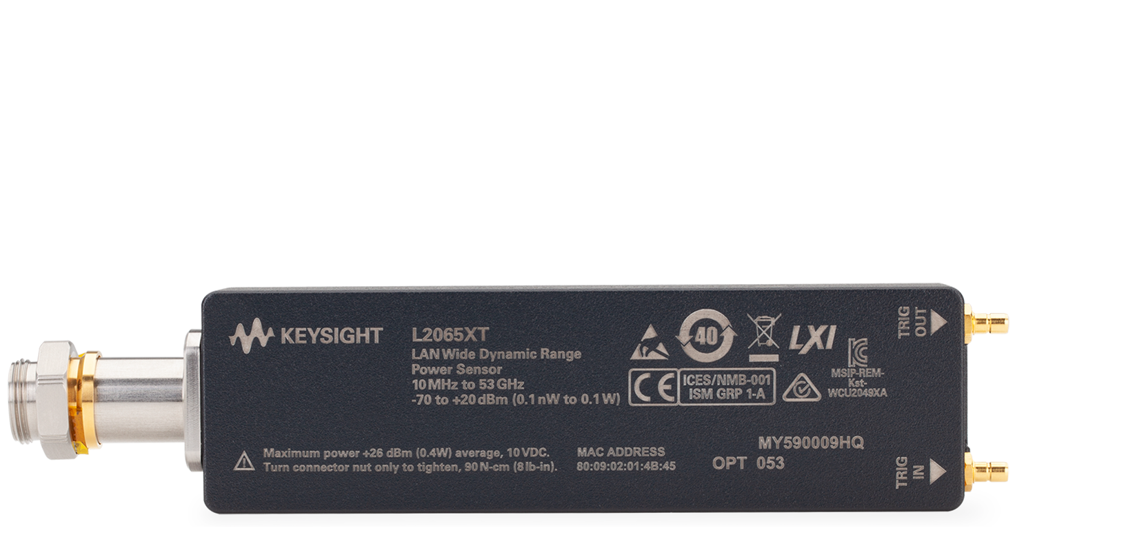L2056XA 10 MHz to 54 GHz LAN Wide Dynamic Range Average Power Sensor | Keysight