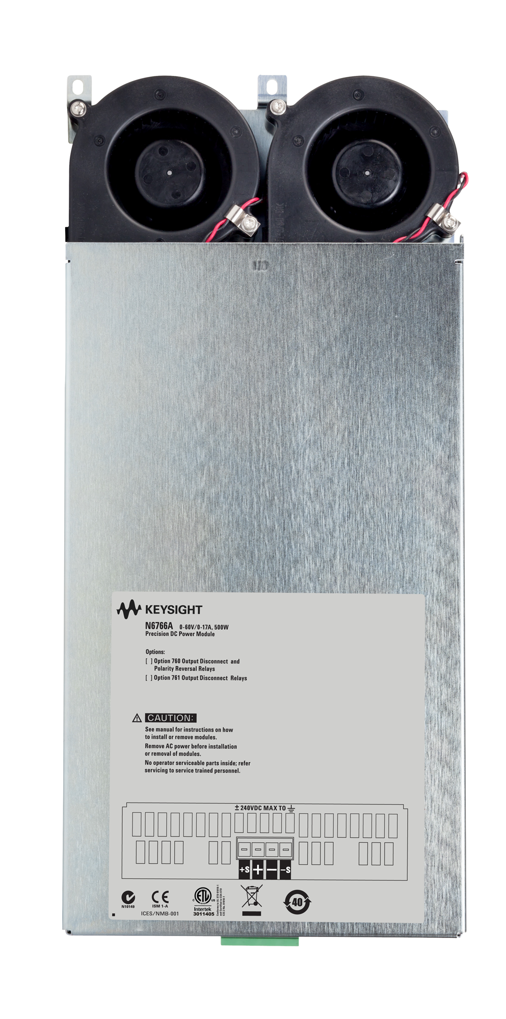 N6766A 高精度DC電源モジュール、60 V、17 A、500 W | Keysight