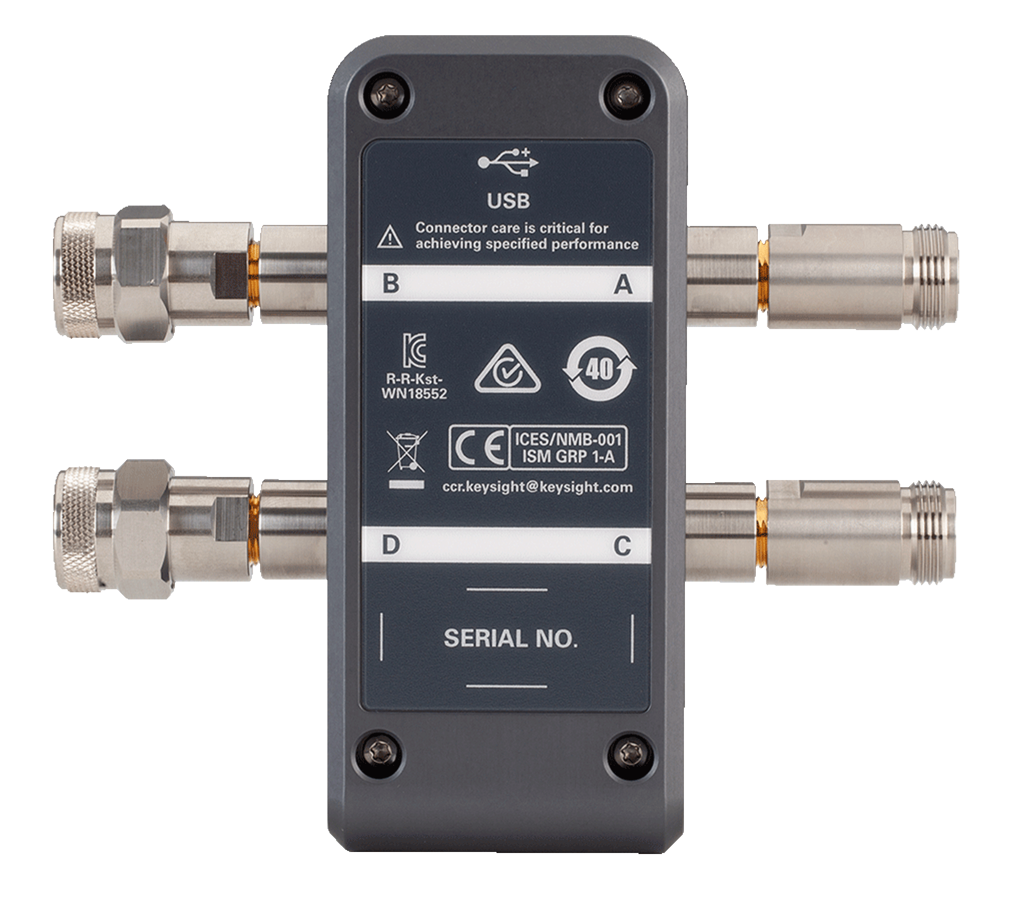 N4432D RF Electronic Calibration Module (ECal), DC/300 KHz to 18 GHz, 4 ...