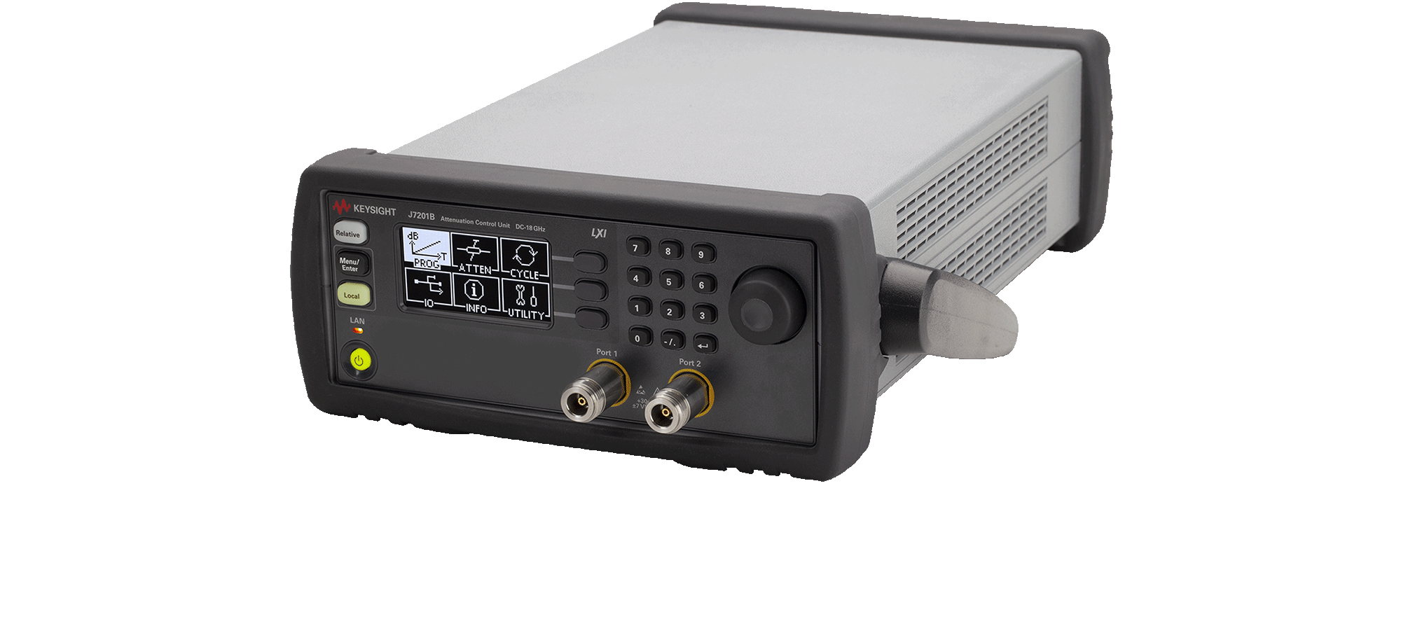 J7201B Attenuation Control Unit, DC to 18 GHz, 0 to 121 dB, 1-dB Steps | Keysight