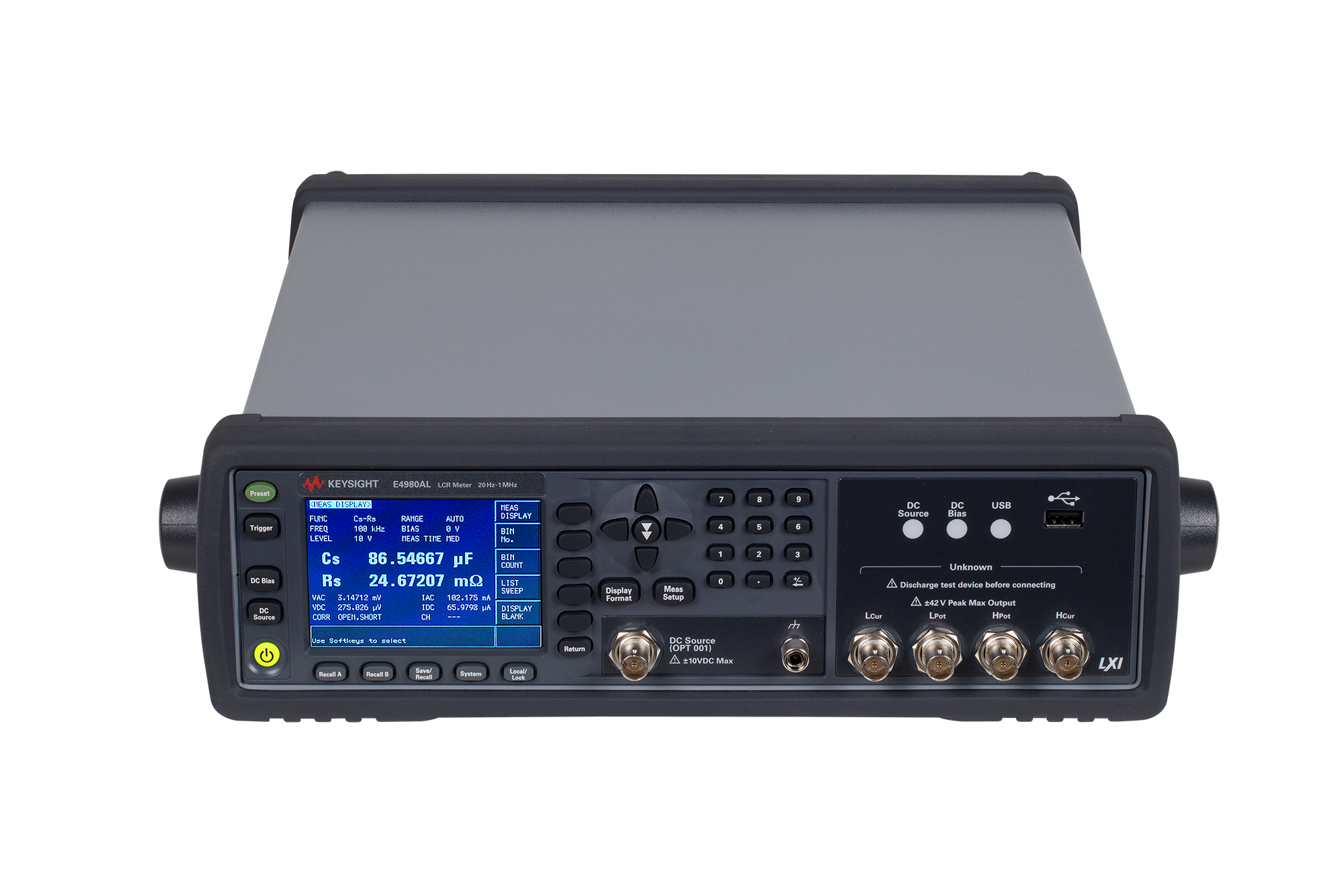 E4980AL プレシジョンLCRメータ、20 Hz～300 kHz/500 kHz/1 MHz | Keysight