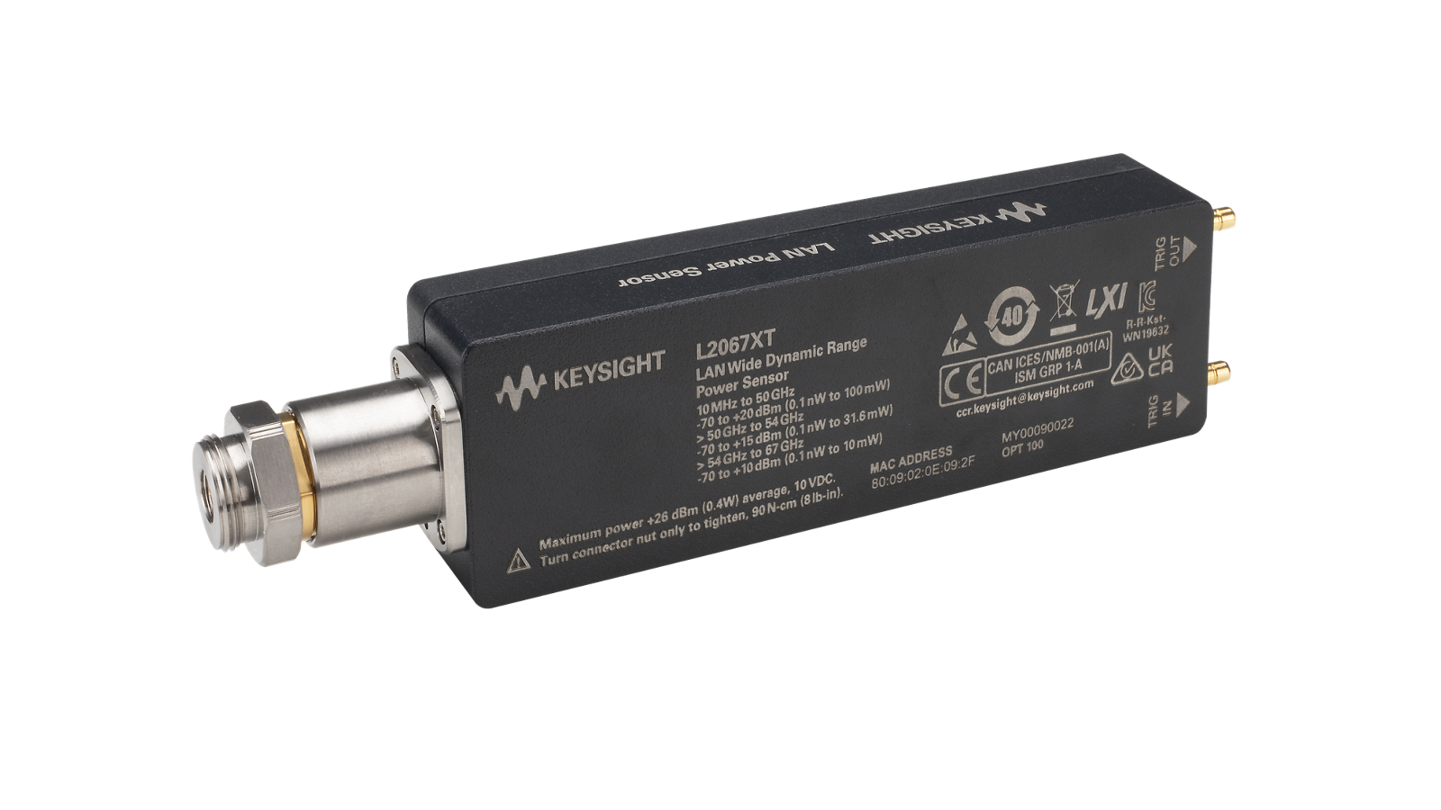 L2067XT 10 MHz to 67 GHz LAN Thermal Vacuum Compliance Power Sensor ...