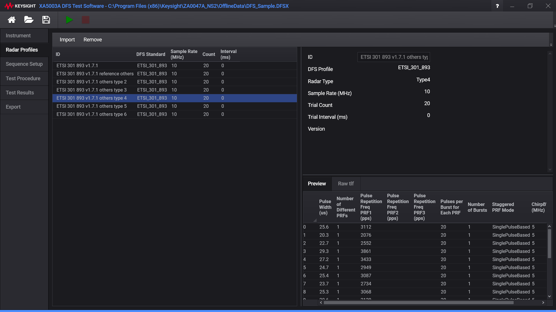 XA5003A DFS Test Software | Keysight