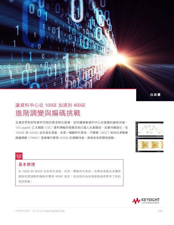 Accelerating from 100GE to 400GE in the Data Center Advanced Modulation ...