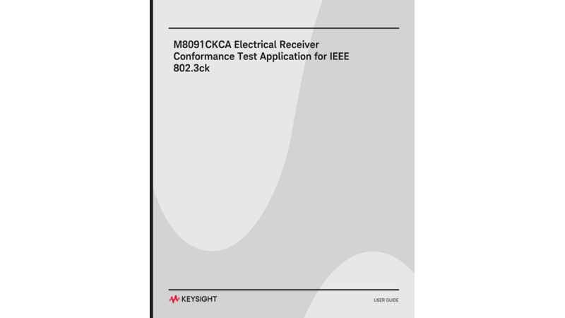 M8091CKCA Receiver Conformance Test Application for IEEE 802.3ck | Keysight